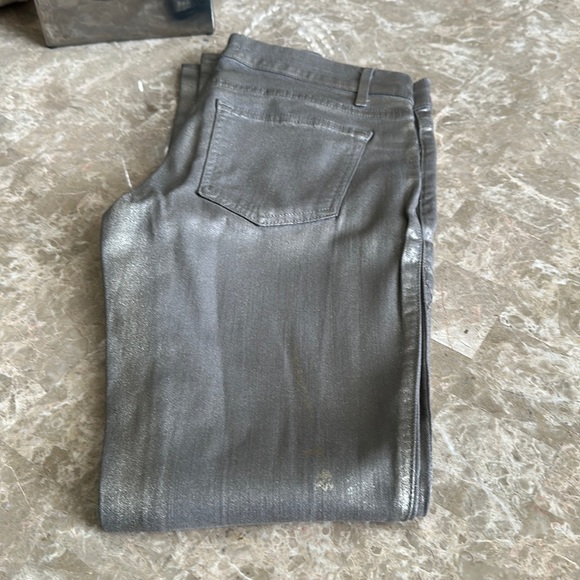 Rich & Skinny | Jeans | Rich Skinny Silver Metallic Jeans | Poshmark